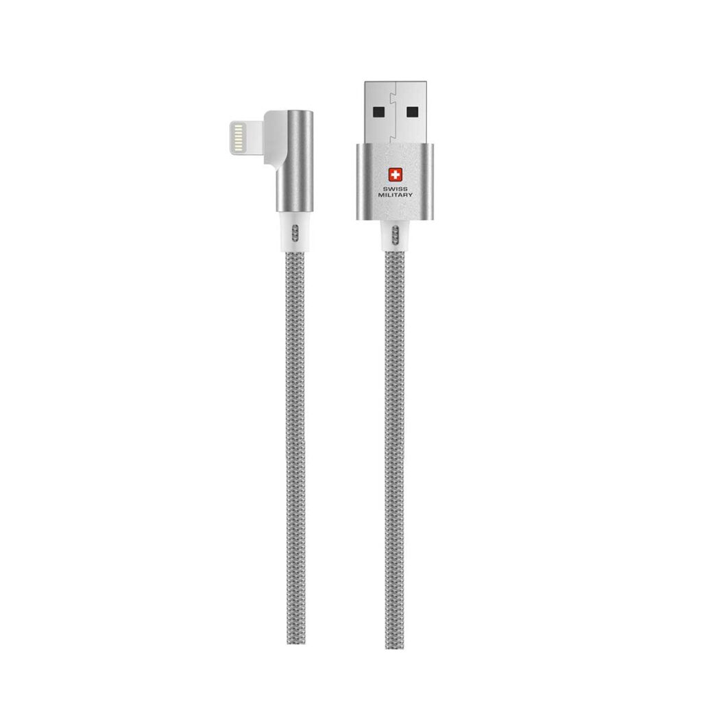 Type C to Lightning 20W 2M Braided Premium Cable White - Swissmilitary